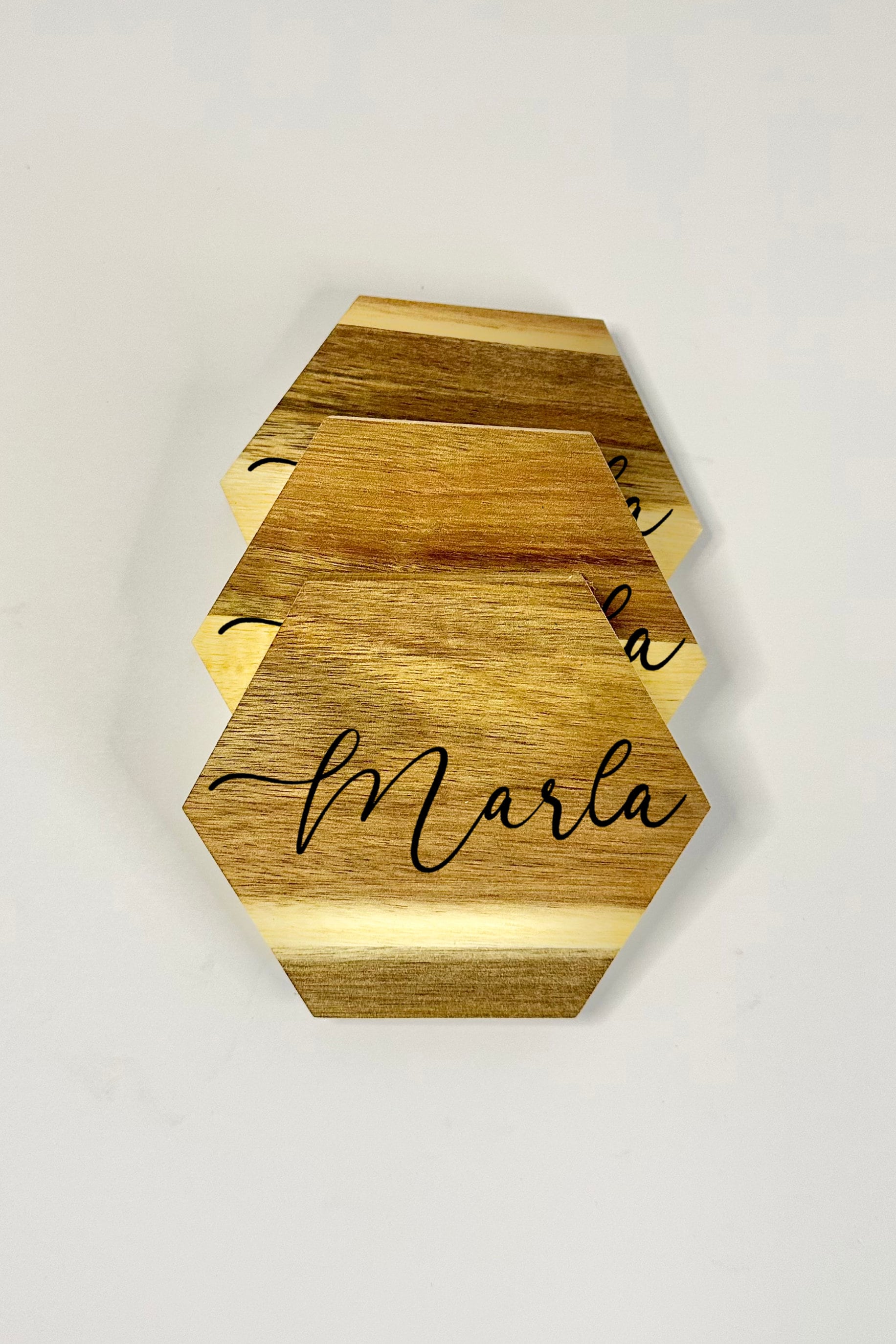 Customized Name Square Coaster Drink Rest Present New Homeowner Dining ...