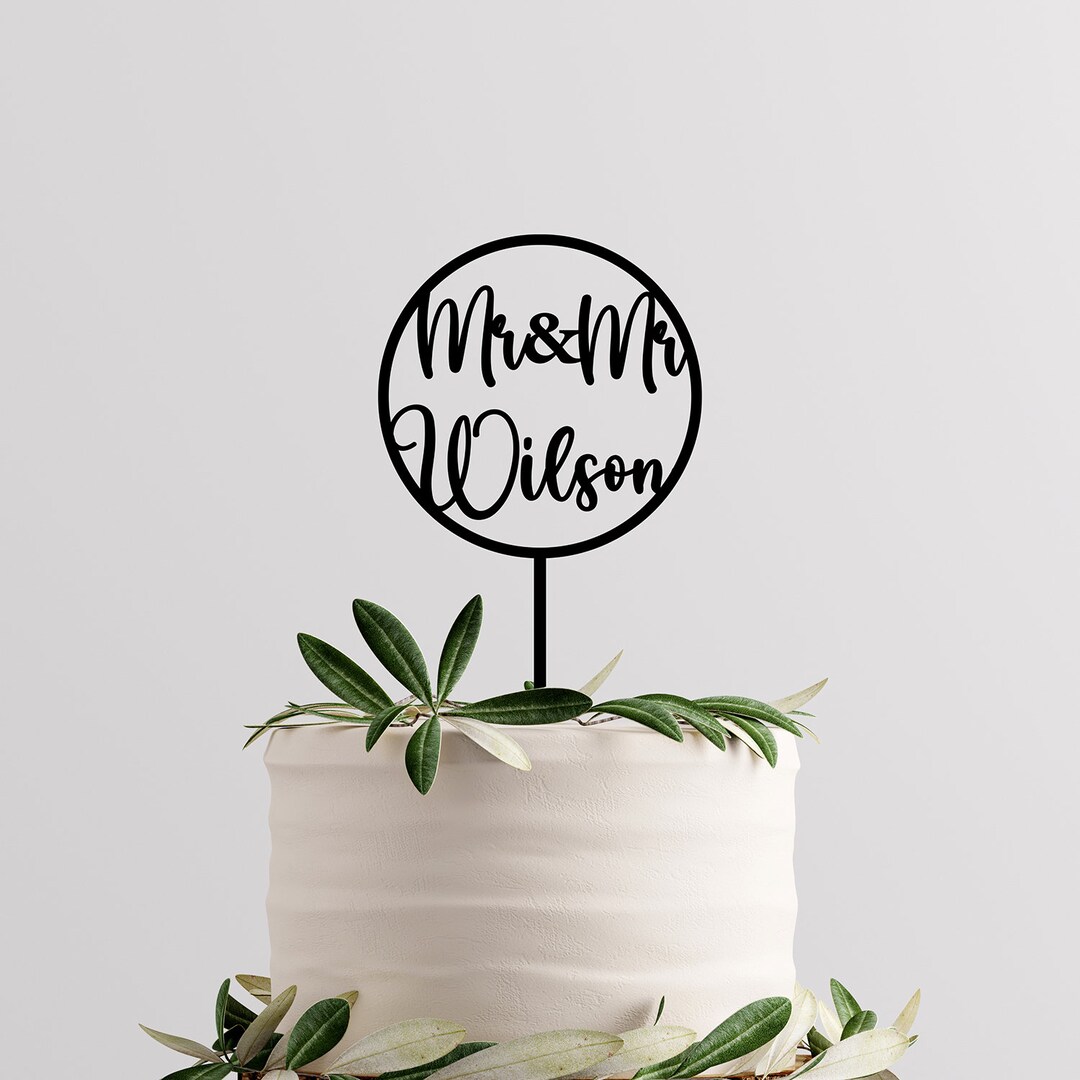 Custom Mr and Mr Acrylic Cake Topper: Gay Wedding Decor - Etsy