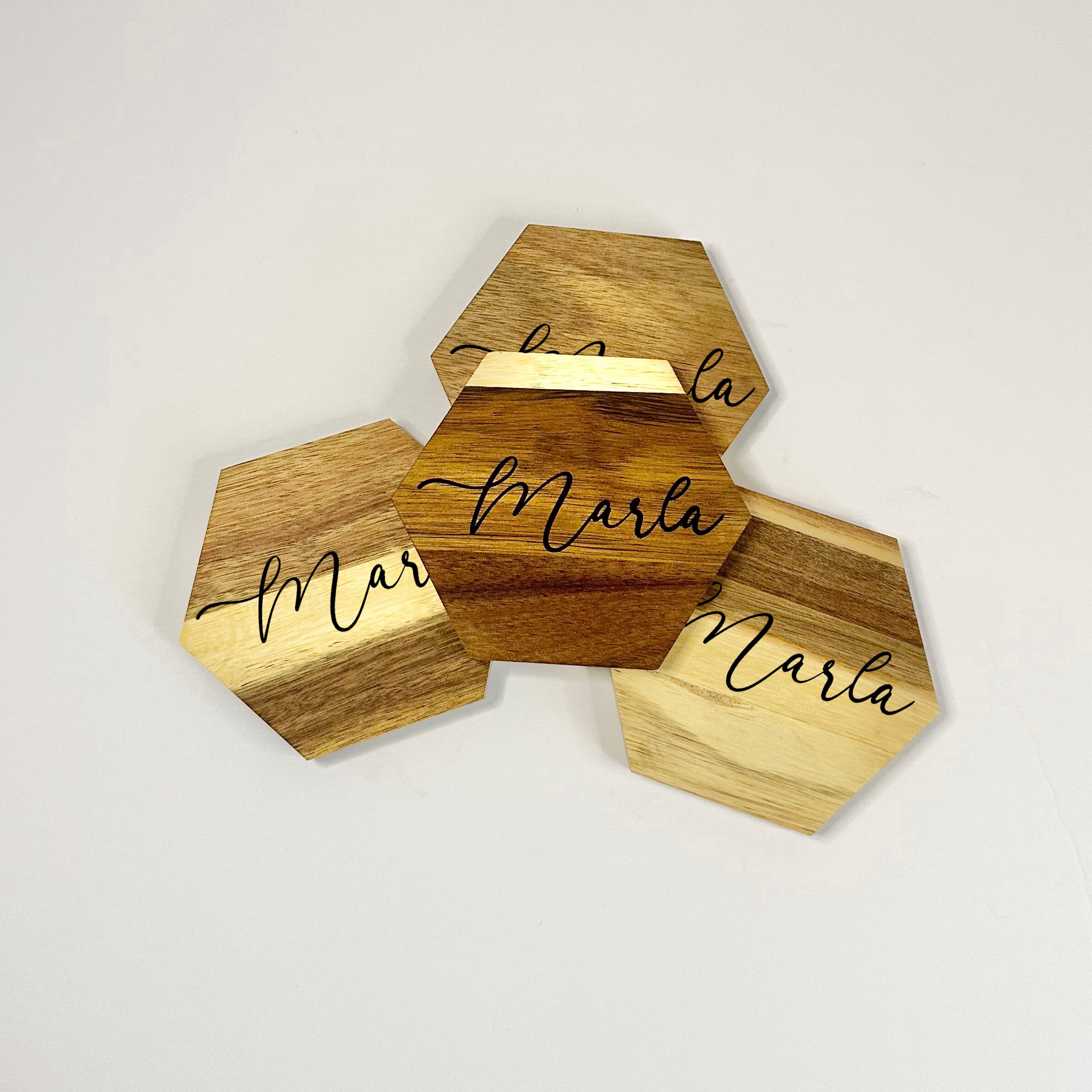 Customized Name Square Coaster Drink Rest Present New Homeowner Dining ...