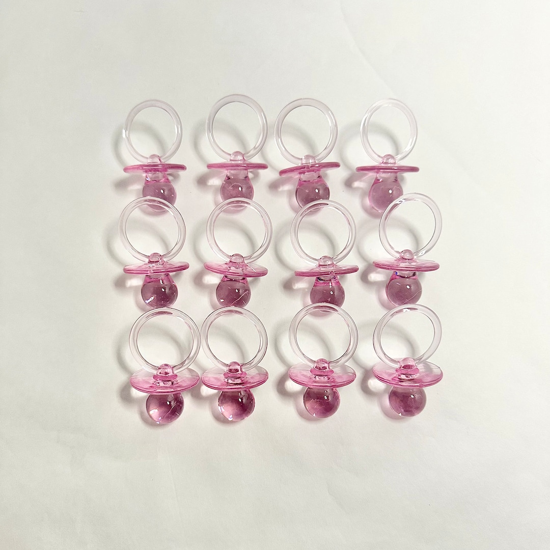 Baby Shower Pink Pacifier Set Party Supply Baby Event Decor Baby Shower ...