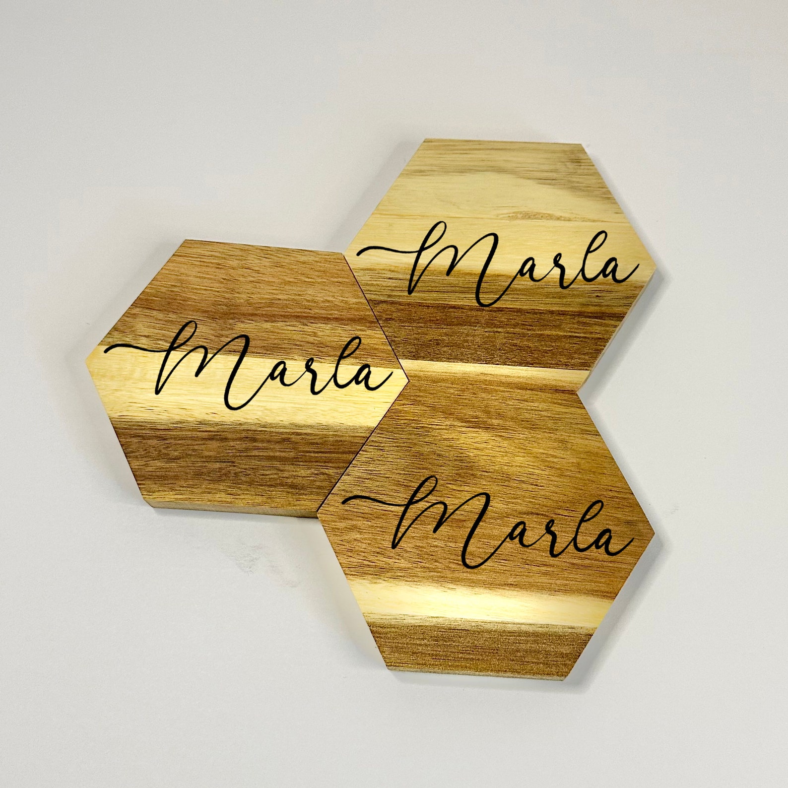 Customized Name Square Coaster Drink Rest Present New Homeowner Dining ...