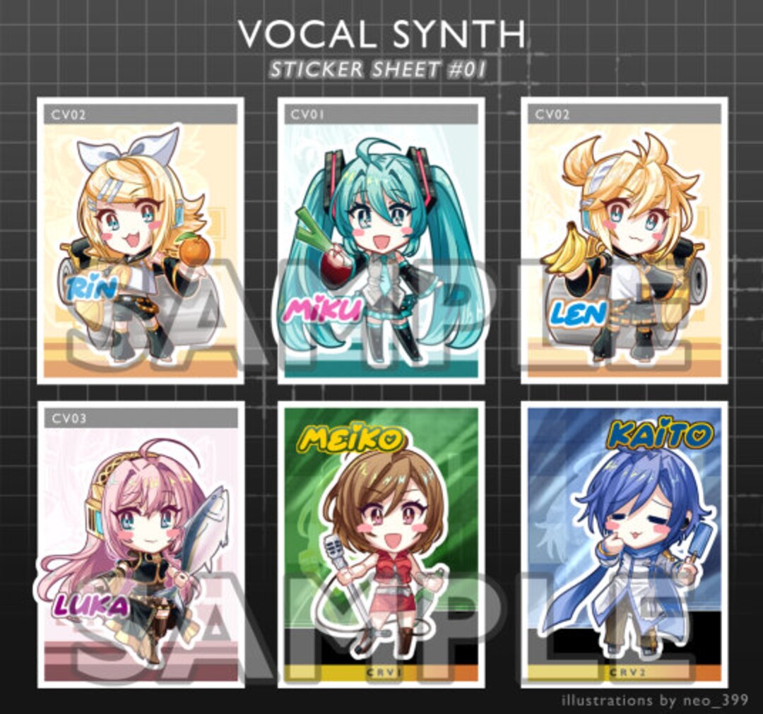 Vocal Synth 01 Sticker Sheet - Etsy