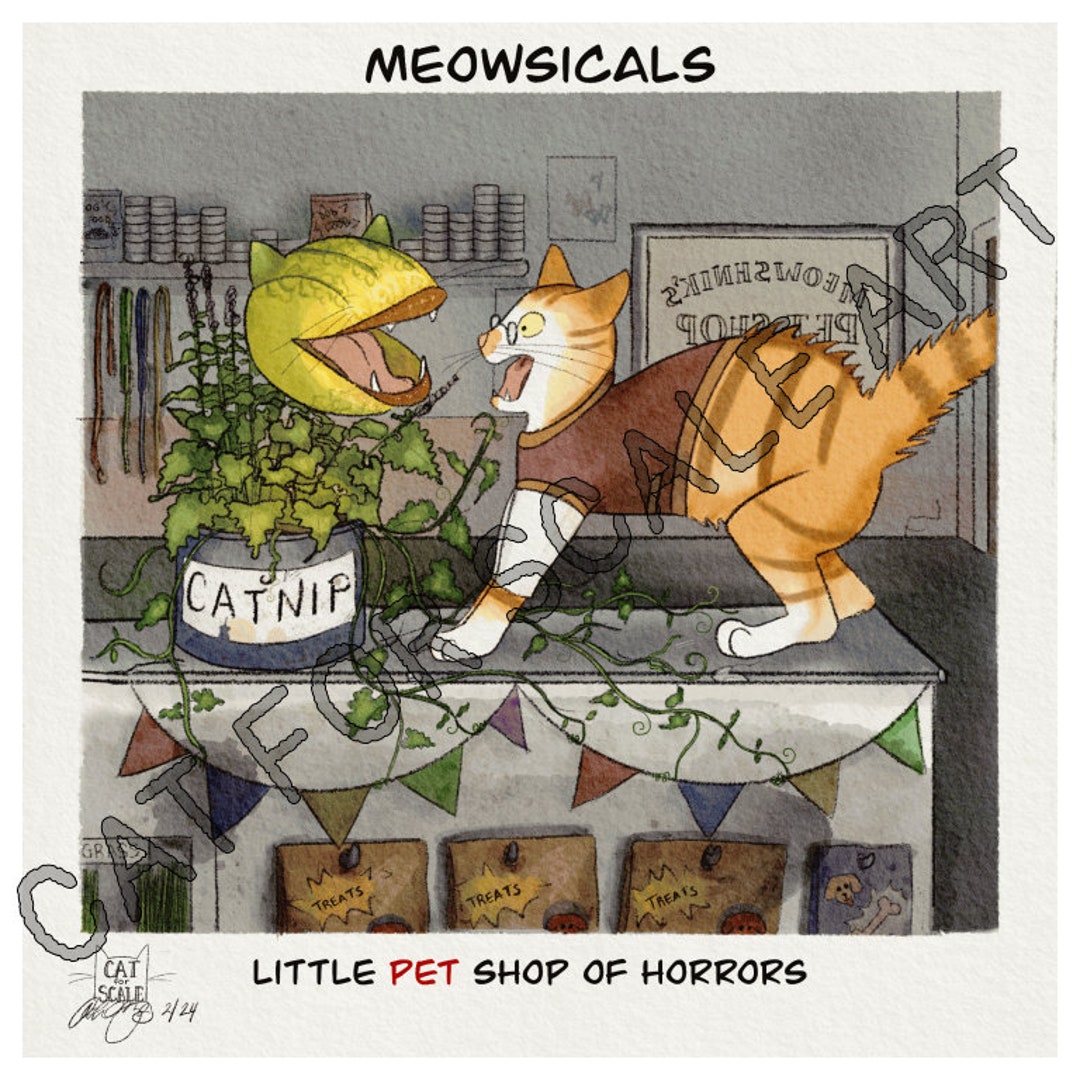 Little Pet Shop of Horrors Art Print (meowsicals) - Inspired by the ...