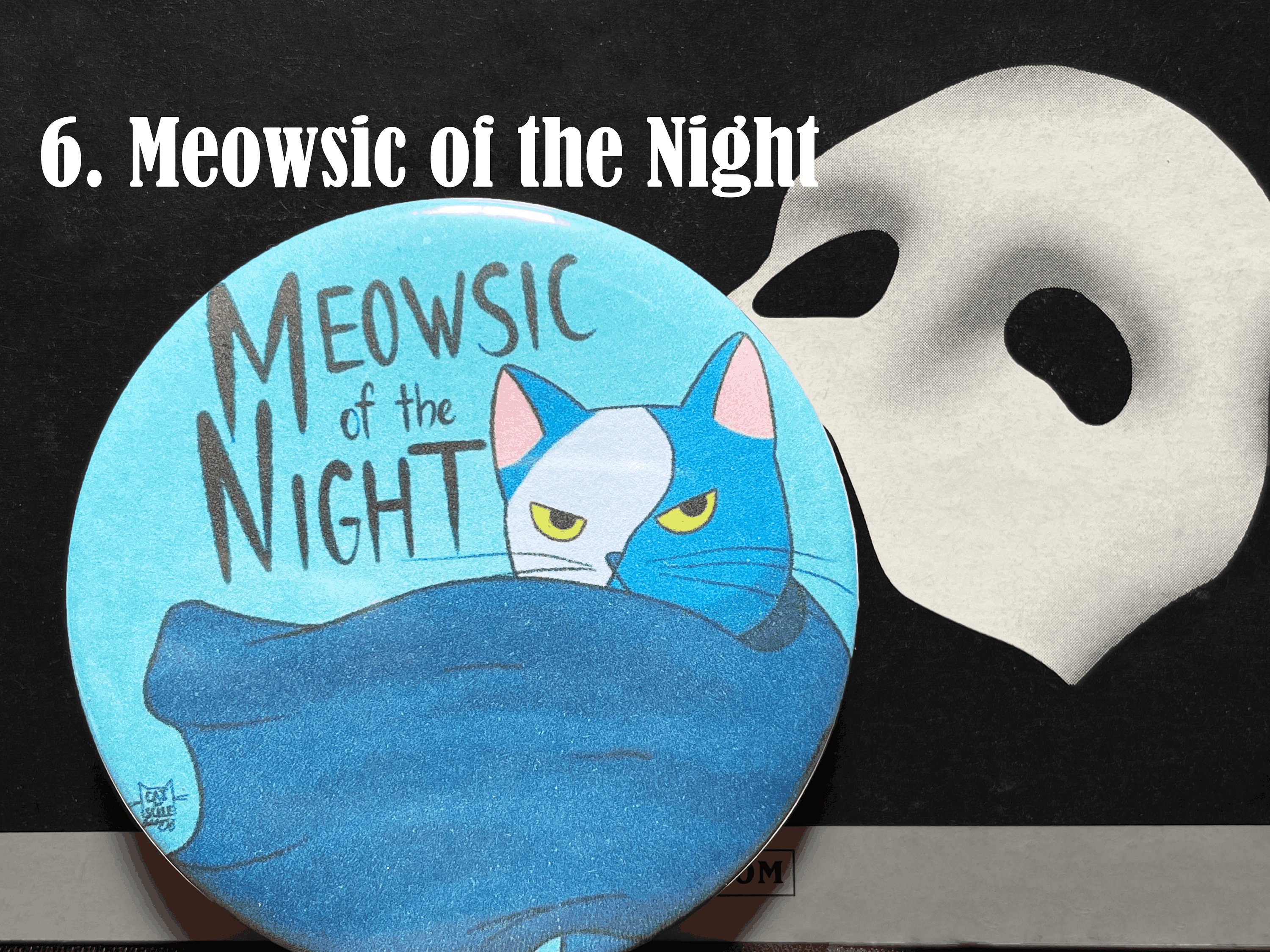 Cat and Broadway-inspired Button (meowsicals) - Etsy