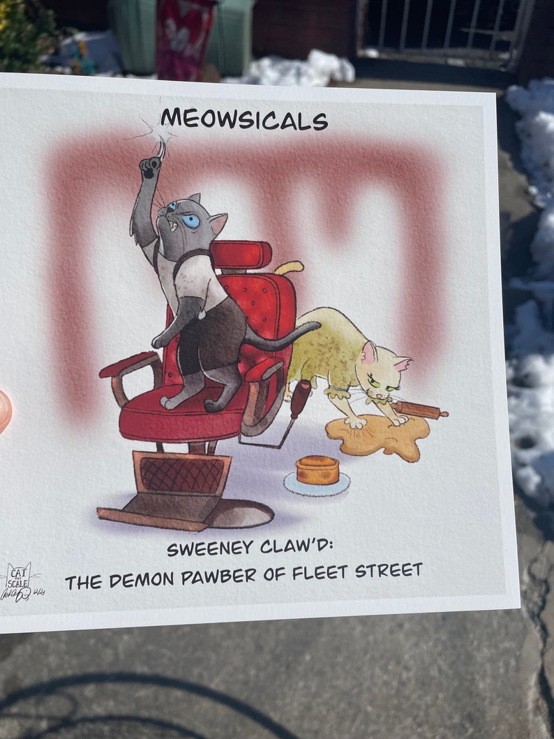 Sweeney Claw'd Art Print (meowsicals) - Inspired by the Musical Sweeney ...