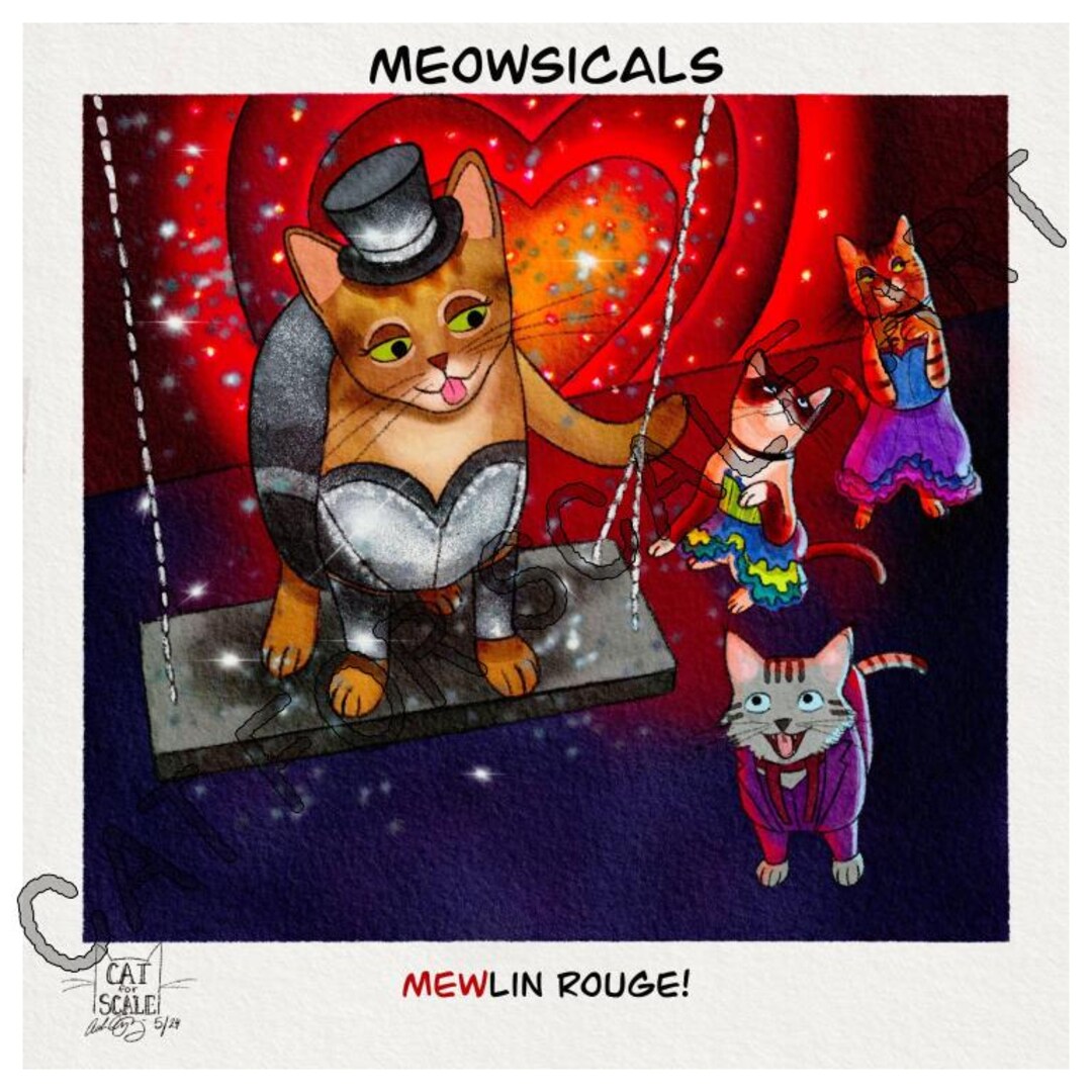 Mewlin Rouge! (meowsicals) - Etsy