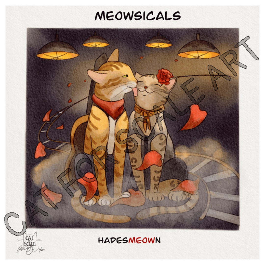 Hadesmeown Art Print (meowsicals) - Inspired by the Musical Hadestown ...