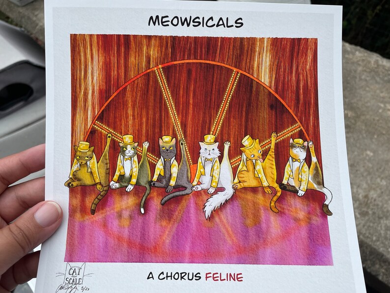 A Chorus Feline (meowsicals) - Etsy