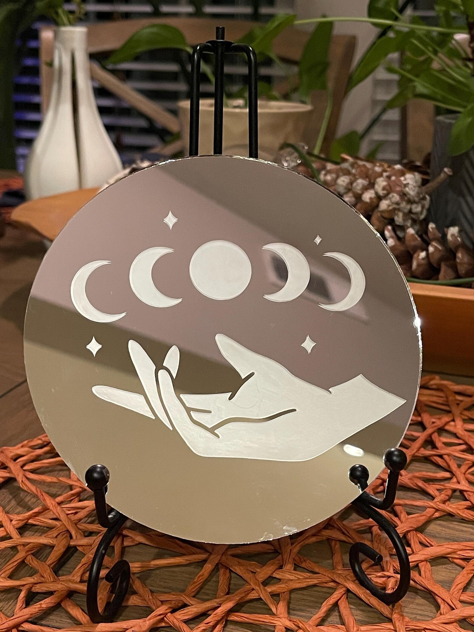 Altar Mirror Altar Tile Etched Glass 6 Inch - Etsy