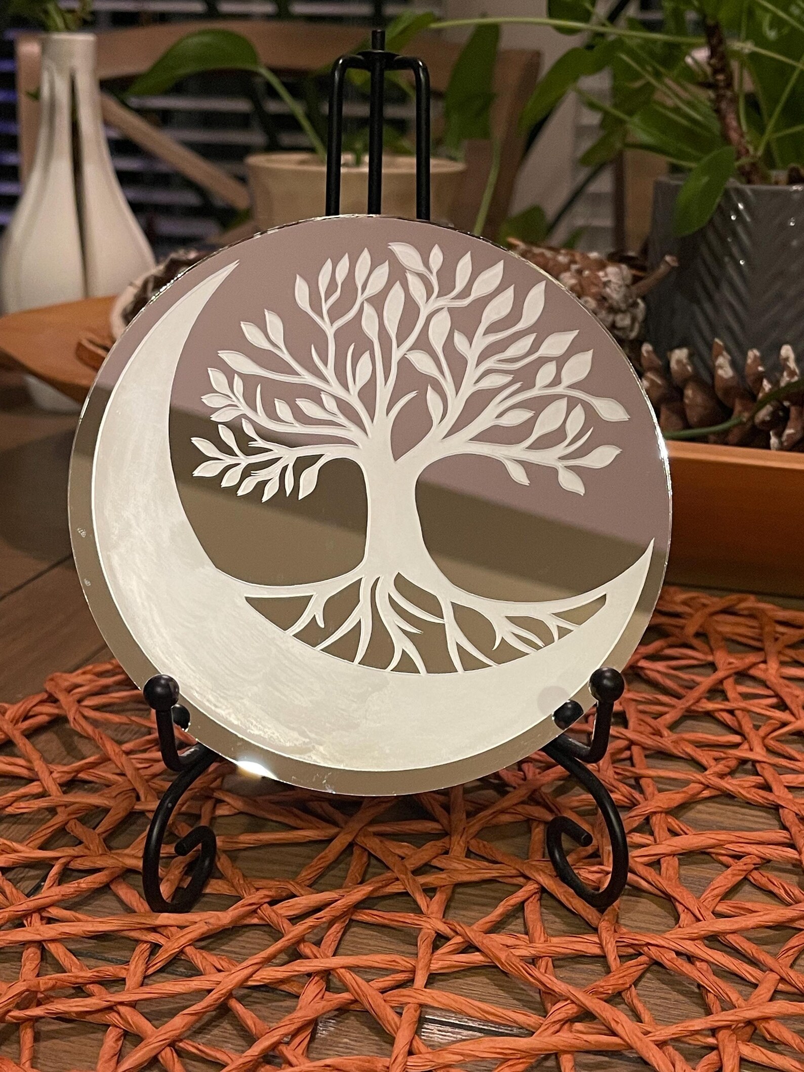 Altar Mirror Altar Tile Etched Glass 6 Inch - Etsy