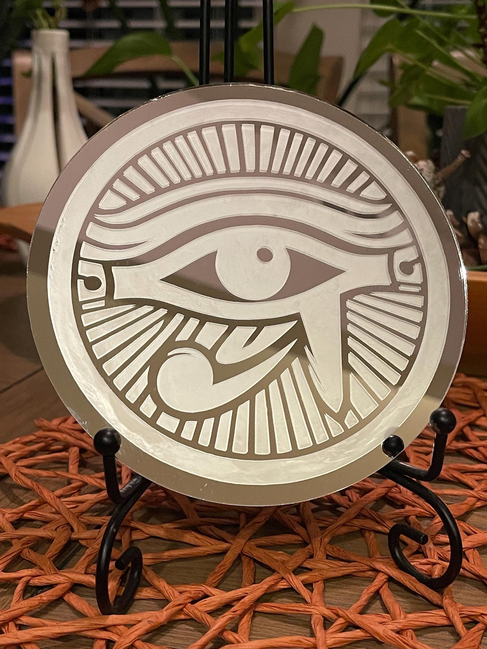 Altar Mirror Altar Tile Etched Glass 6 Inch - Etsy