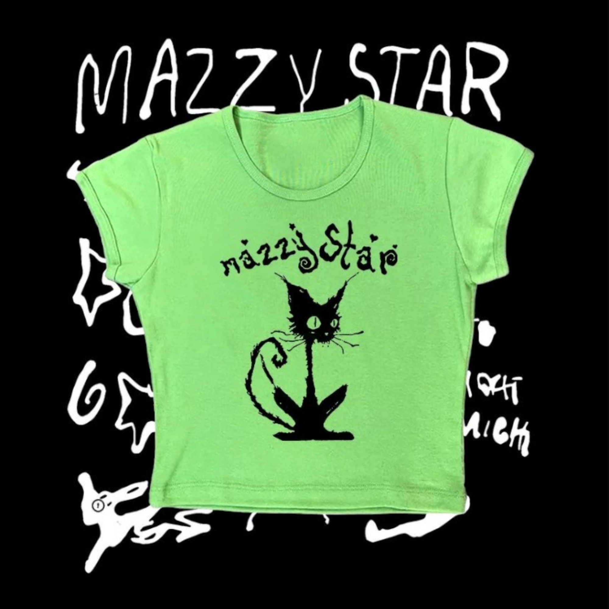 Y2K Mazzy Star Baby Tee 80s 90s 2000s Punk Rock Estética Y2K Camisa ...