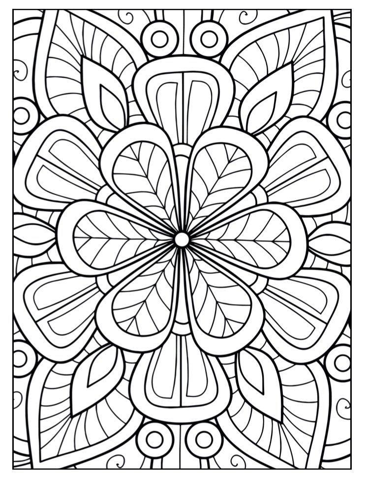 Mandalas Mindful Patterns Relaxing Adult & Teens Coloring Book: 50 ...