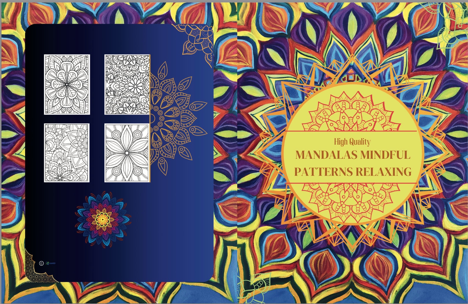 Mandalas Mindful Patterns Relaxing Adult & Teens Coloring Book: 50 ...