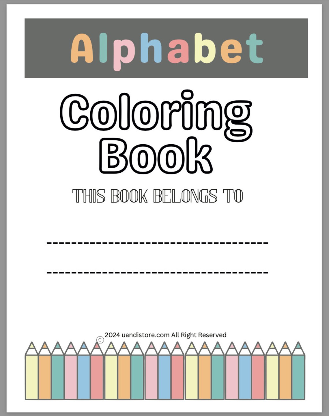 Kids Abc,colour,trace Fun Colouring Early Learning Book: Letters ...
