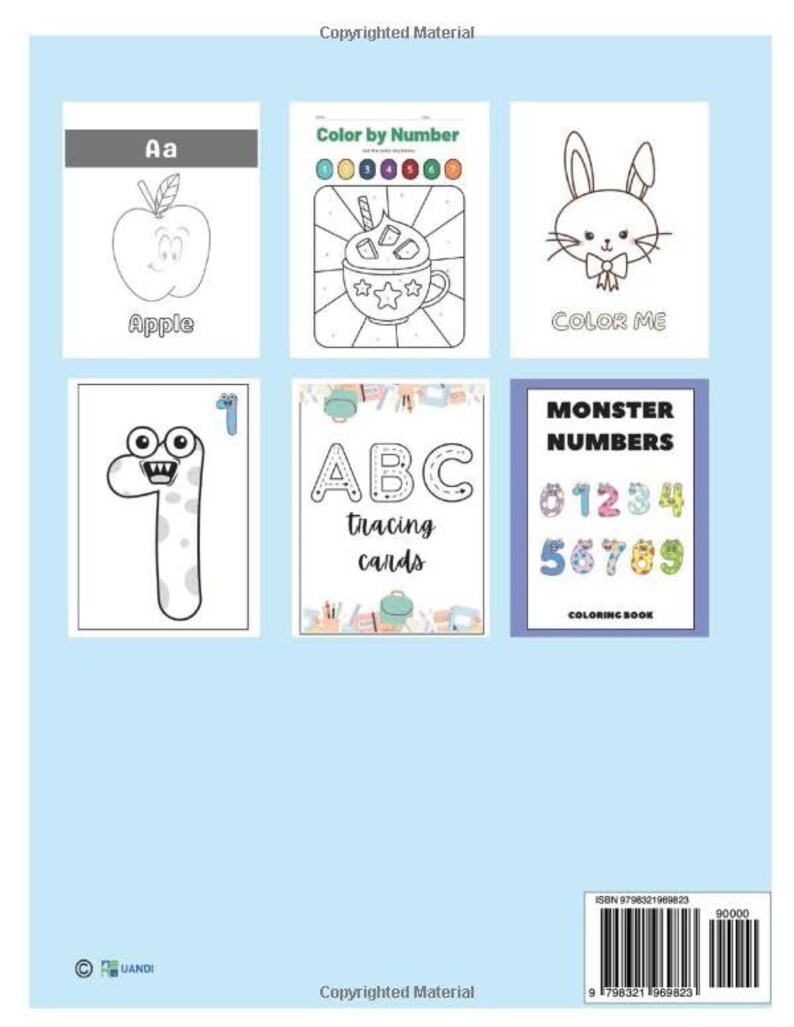 Kids Abc,colour,trace Fun Colouring Early Learning Book: Letters ...