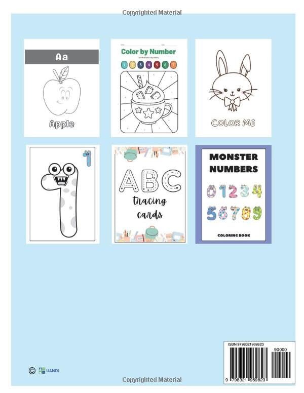 Kids Abc,colour,trace Fun Colouring Early Learning Book: Letters ...