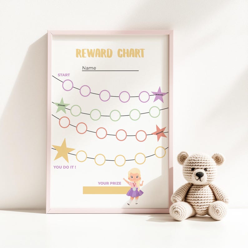 Printable Reward Chart for Kids – Toddler Behavior Chart – Weekly ...