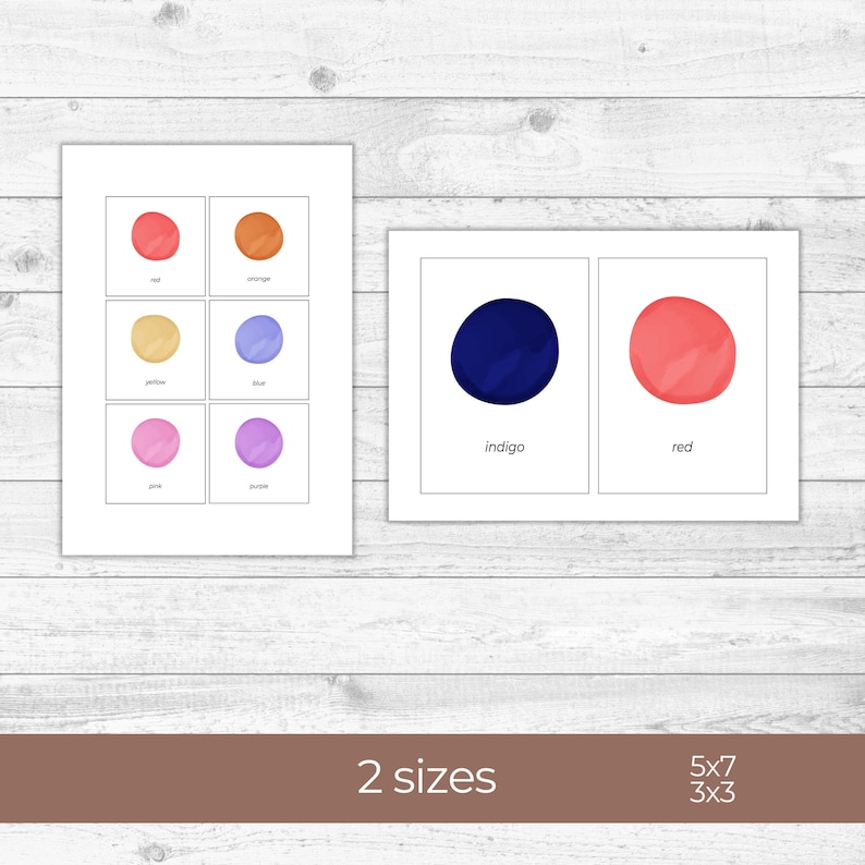 Colors Flash Cards for Kids, Printable Montessori and Teachers ...