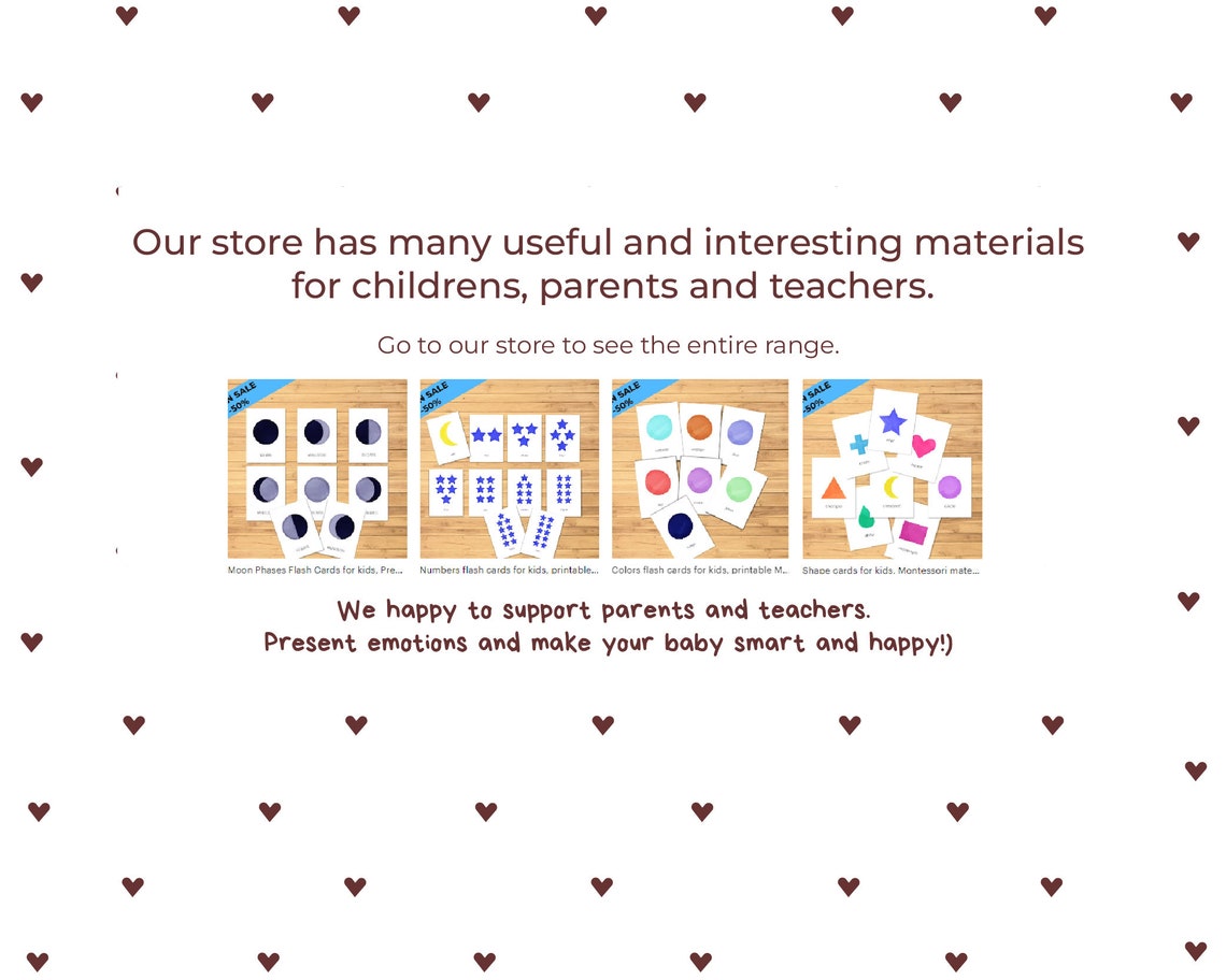 Moon Phases Flash Cards for Kids, Preschool Learning Montessori ...