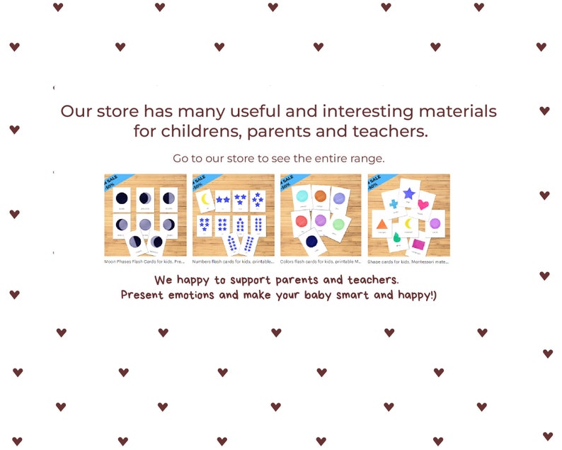 Moon Phases Flash Cards for Kids, Preschool Learning Montessori ...