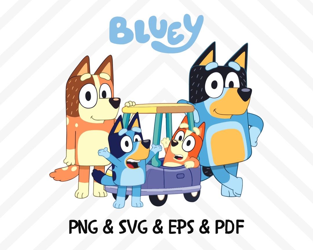 Bluey Family Svg Layered Item, Clipart, Cricut, Digital Vector Cut File ...