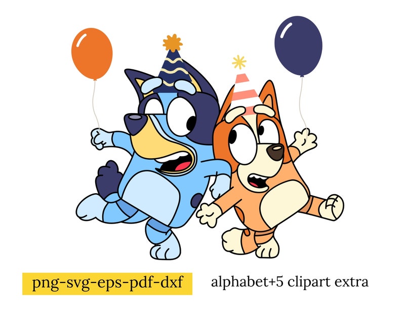 Bluey Alphabet Letters Svg, Png, Pdf Font Ttf, Download, Bluey Cricut ...