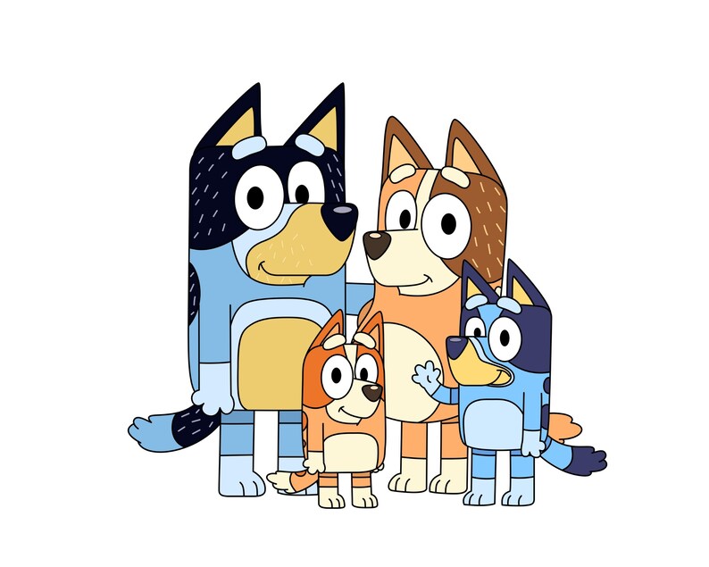 Bluey Family Svg Layered Item, Clipart, Cricut, Digital Vector Cut File ...