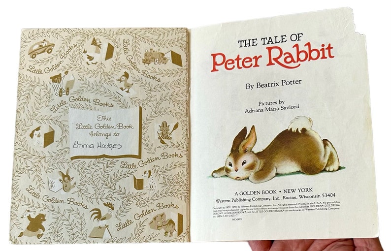 Vintage the Tale of Peter Rabbit little Golden Book - Etsy