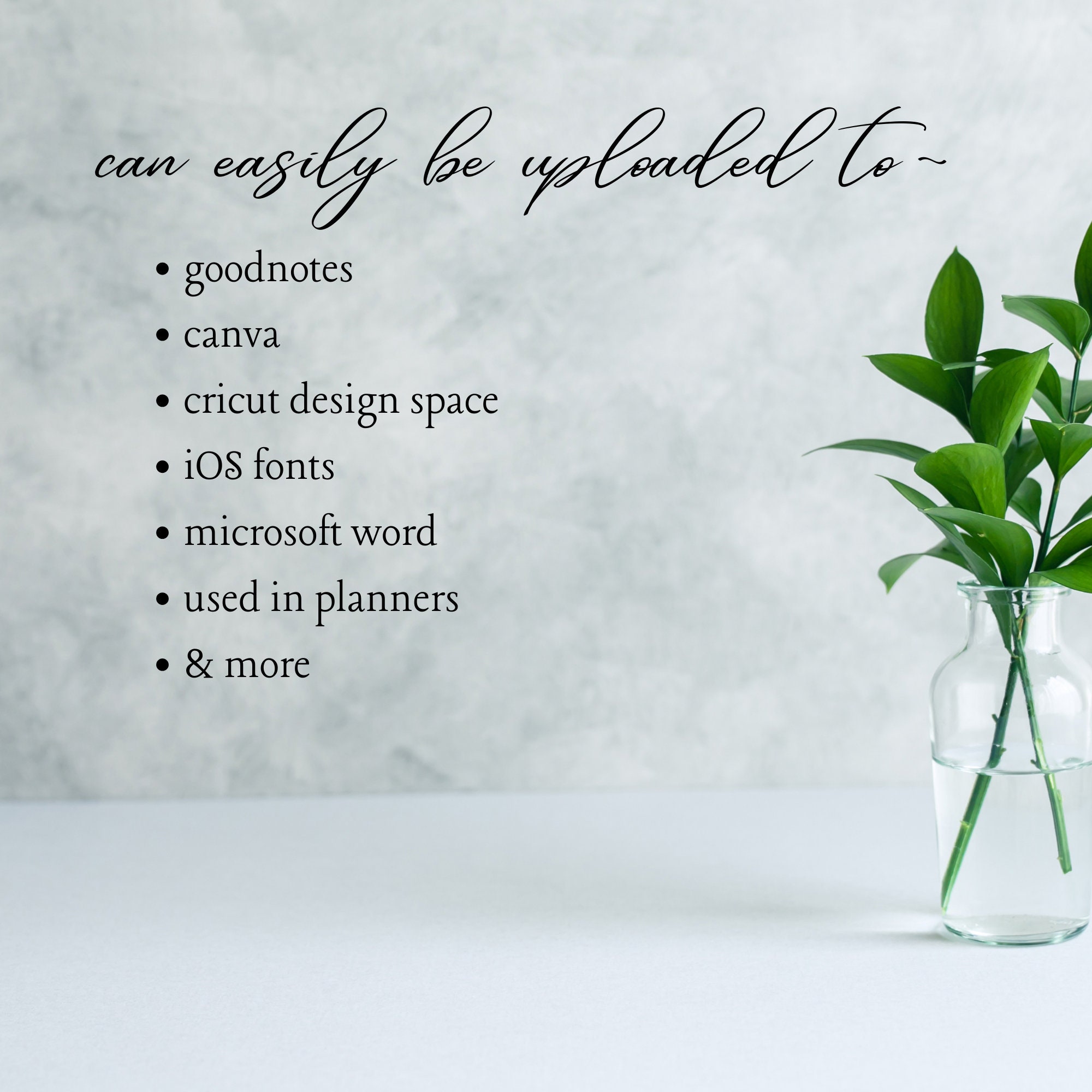 Goodnotes Fonts Cricut Fonts Canva Fonts Cursive Font Handwritten - Etsy