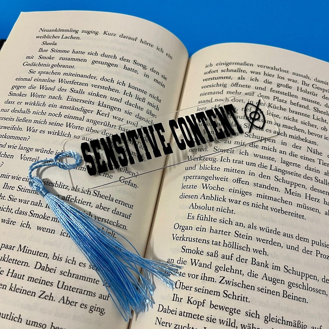 Bookmark Sensitive Content Gift for Best Friend Wife Cousin Book Lover ...