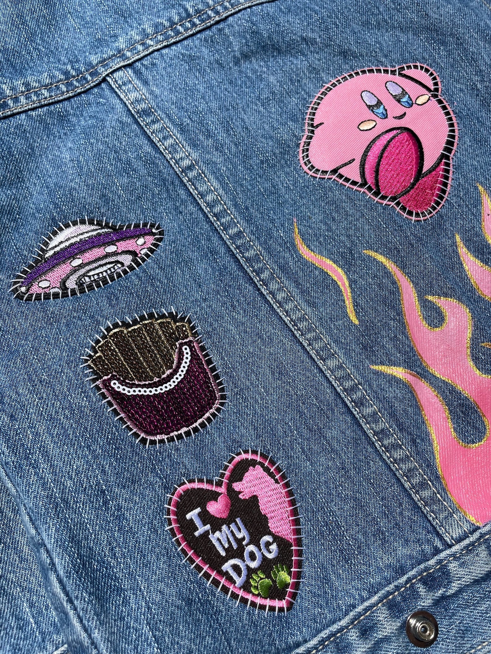 Custom Denim Battle Jacket Girls Size 6 - Etsy