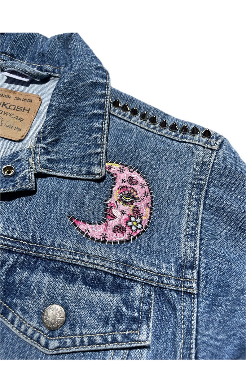 Custom Denim Battle Jacket Girls Size 6 - Etsy