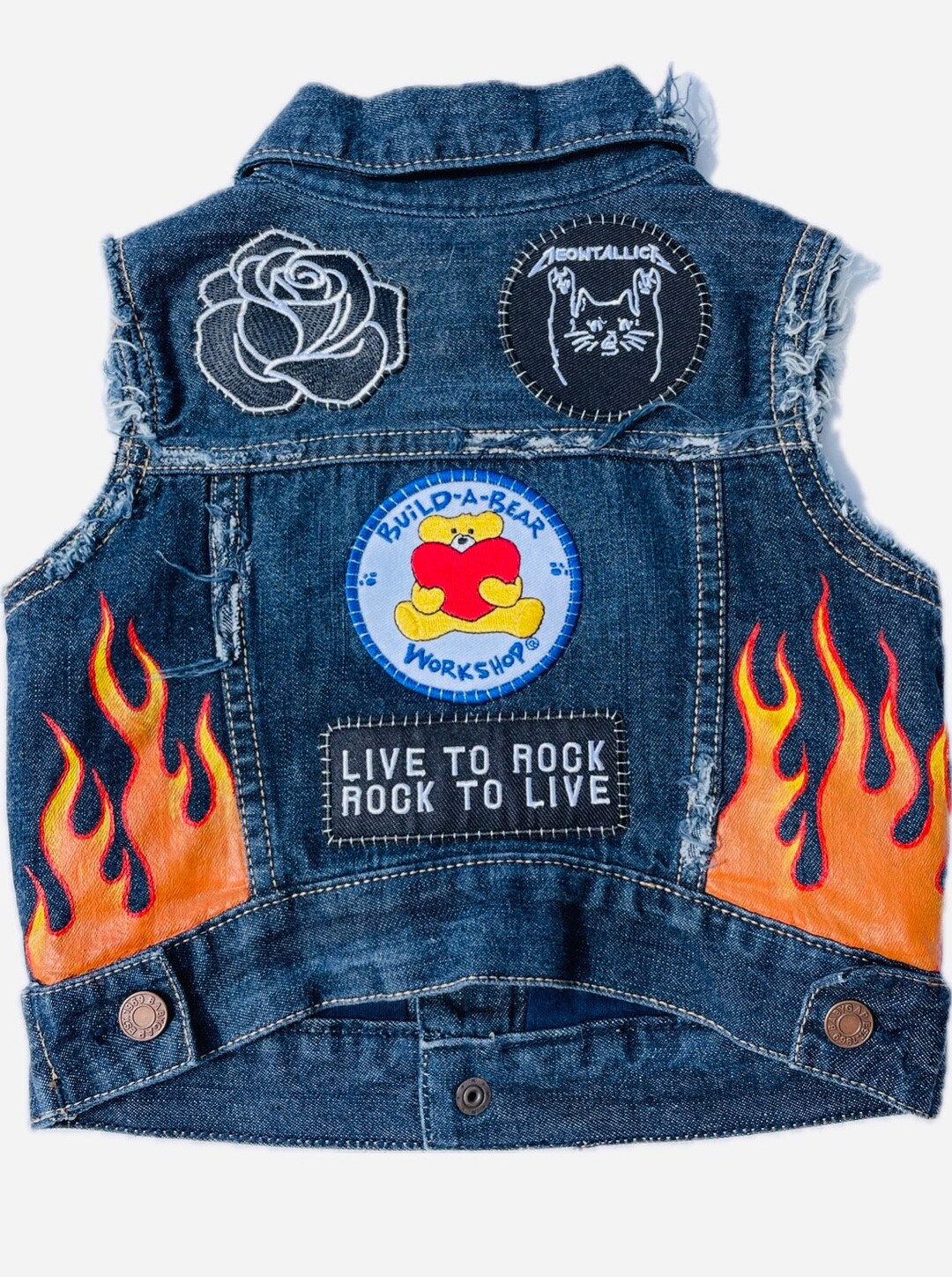 Custom Denim Battle Vest Baby 6-12 Months - Etsy