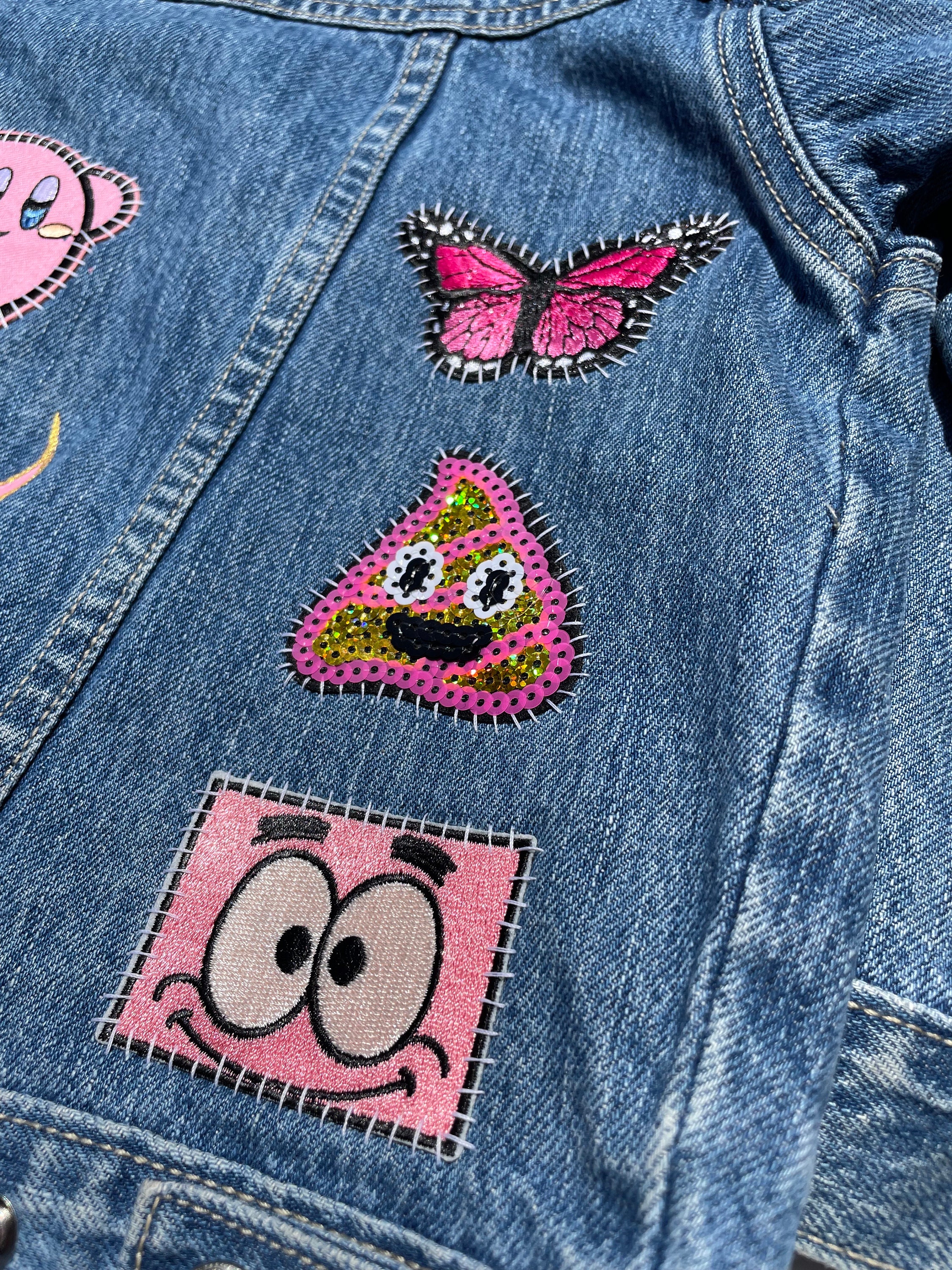 Custom Denim Battle Jacket Girls Size 6 - Etsy