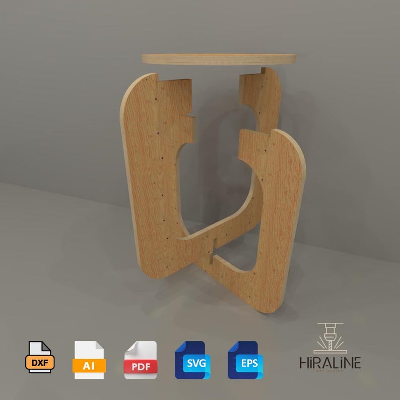 Curved Aesthetic Table Digital Design - Etsy