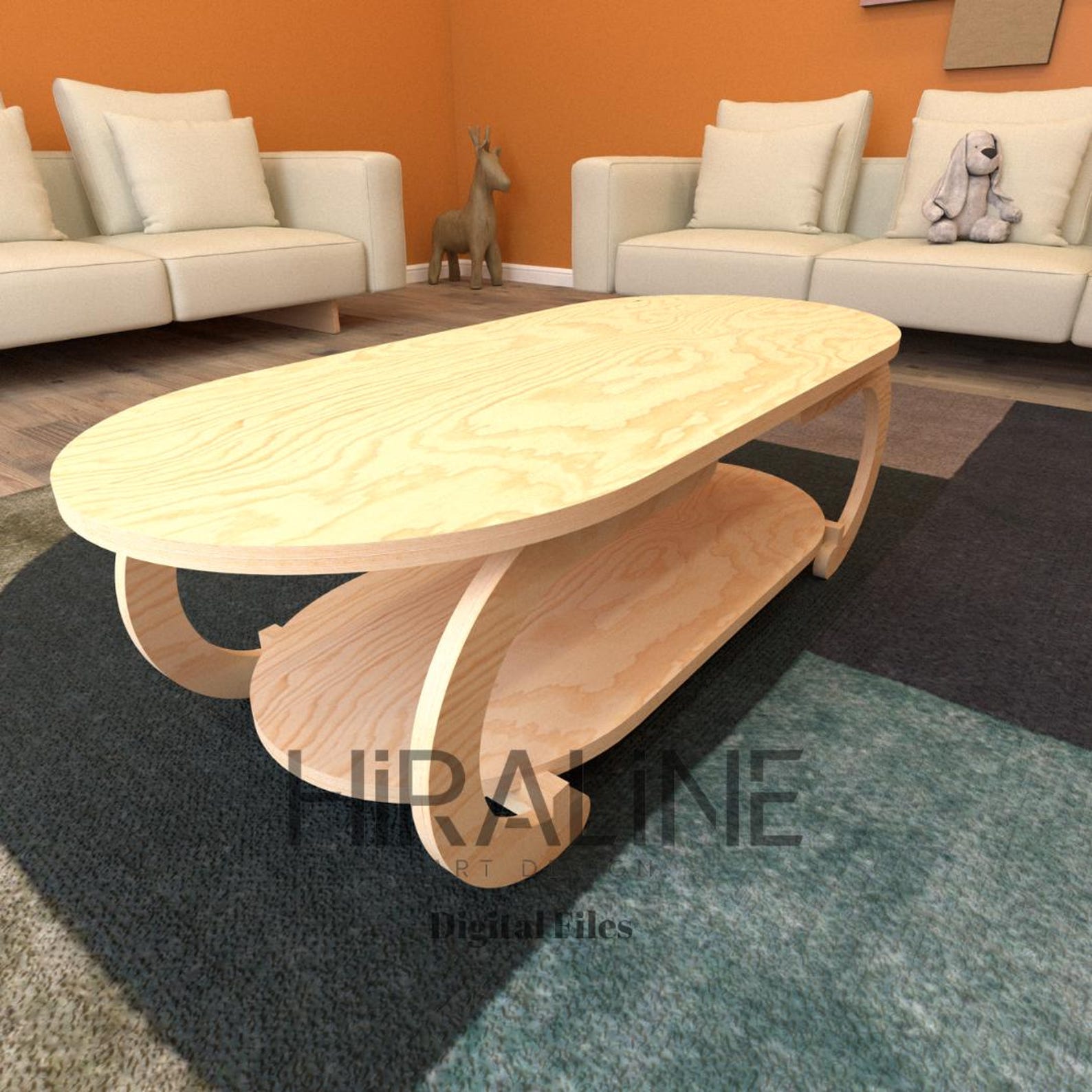 Graceful Flow Coffee Table Cnc Routing Files - Etsy