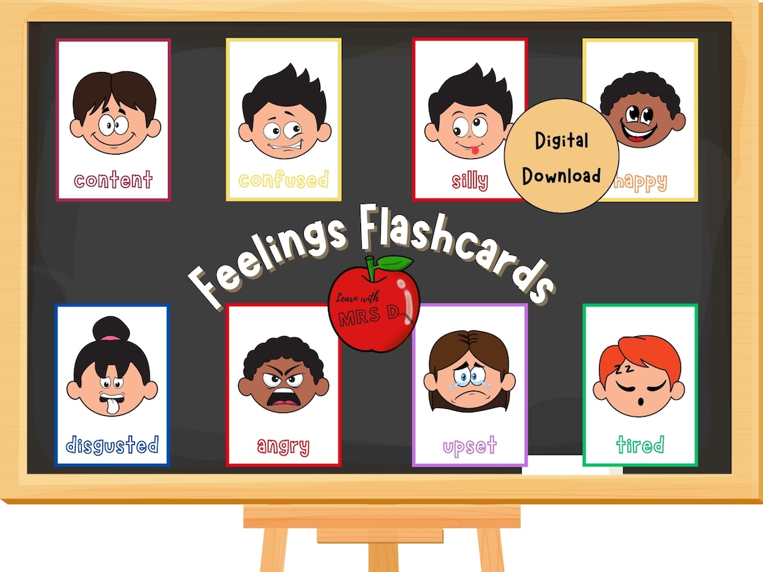 Feelings Posters/ Flashcards Digital Download - Etsy