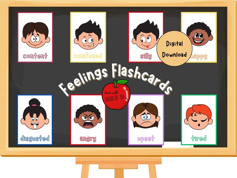 Feelings Posters/ Flashcards Digital Download - Etsy