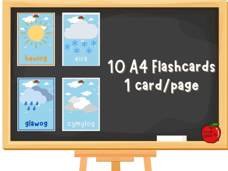 Welsh Weather Posters/ Flashcards Digital Download - Etsy UK