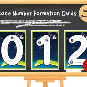 Space Themed Number Formation Cards - Etsy