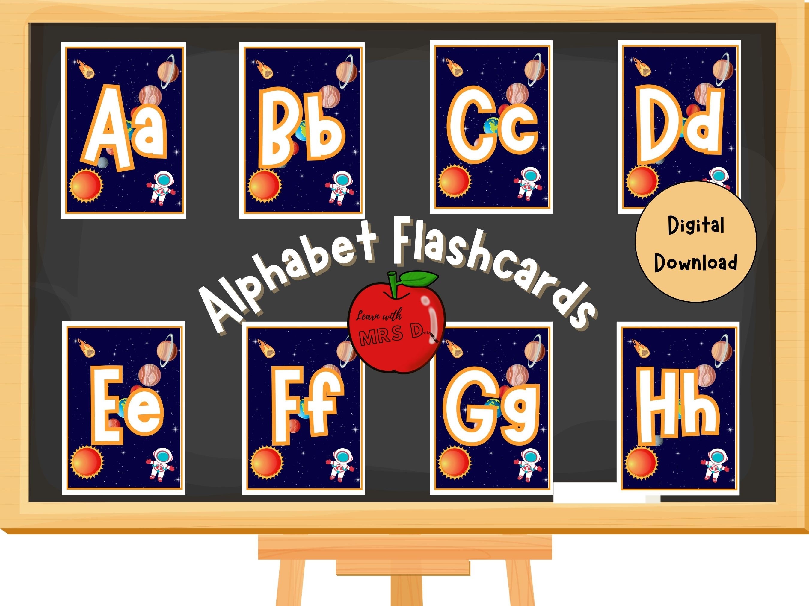 Solar System Alphabet Posters/ Flashcards Digital Download - Etsy