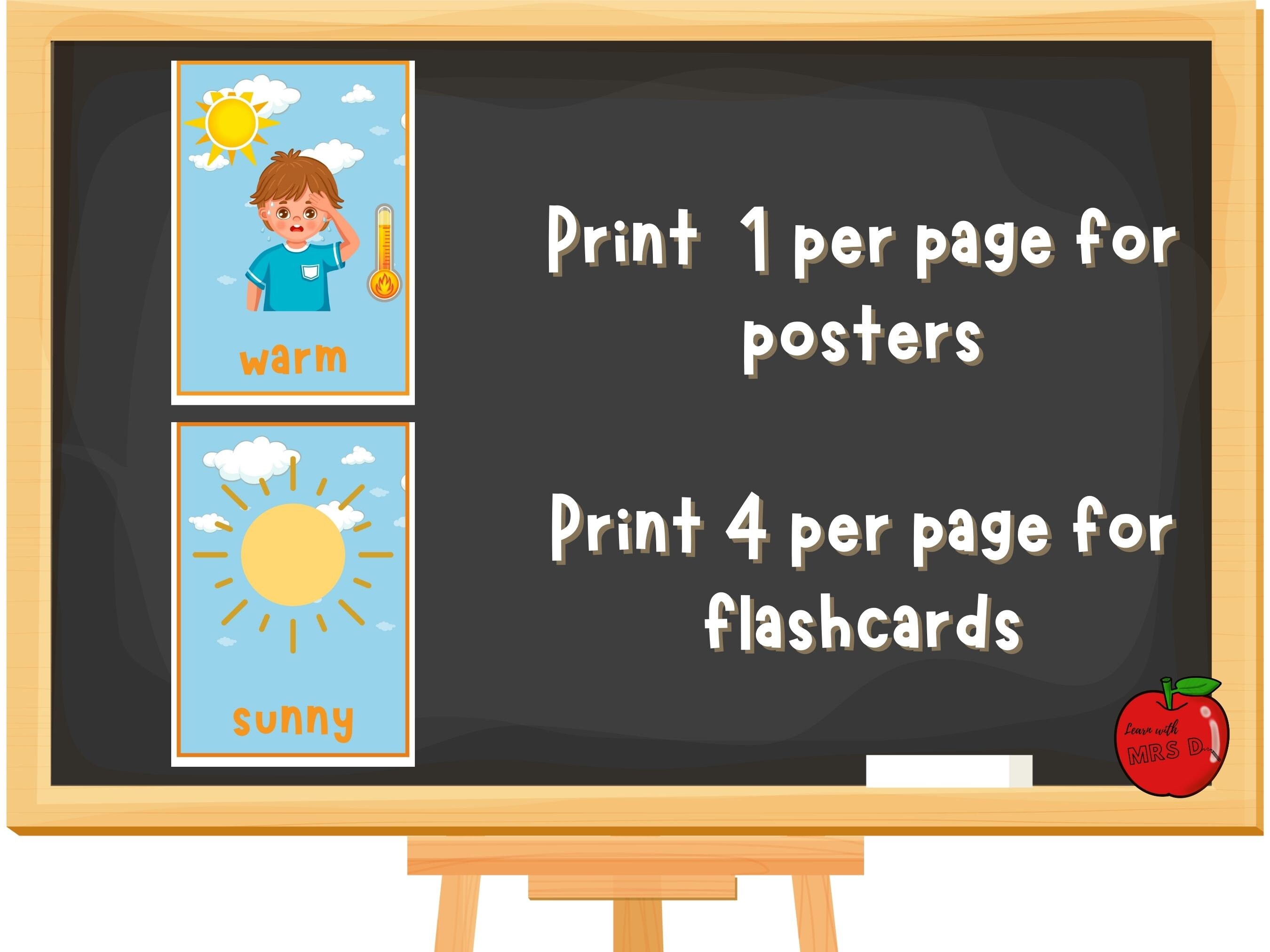 Weather Posters/ Flashcards Digital Download - Etsy