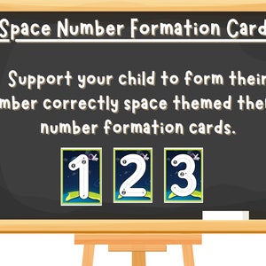 Space Themed Number Formation Cards - Etsy