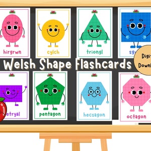 Welsh Shape Posters/ Flashcards Digital Download - Etsy
