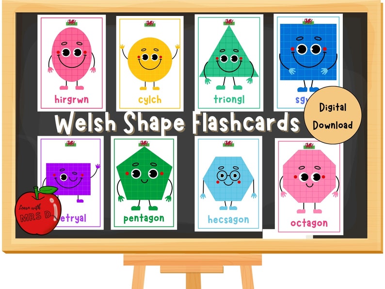 Welsh Shape Posters/ Flashcards Digital Download - Etsy