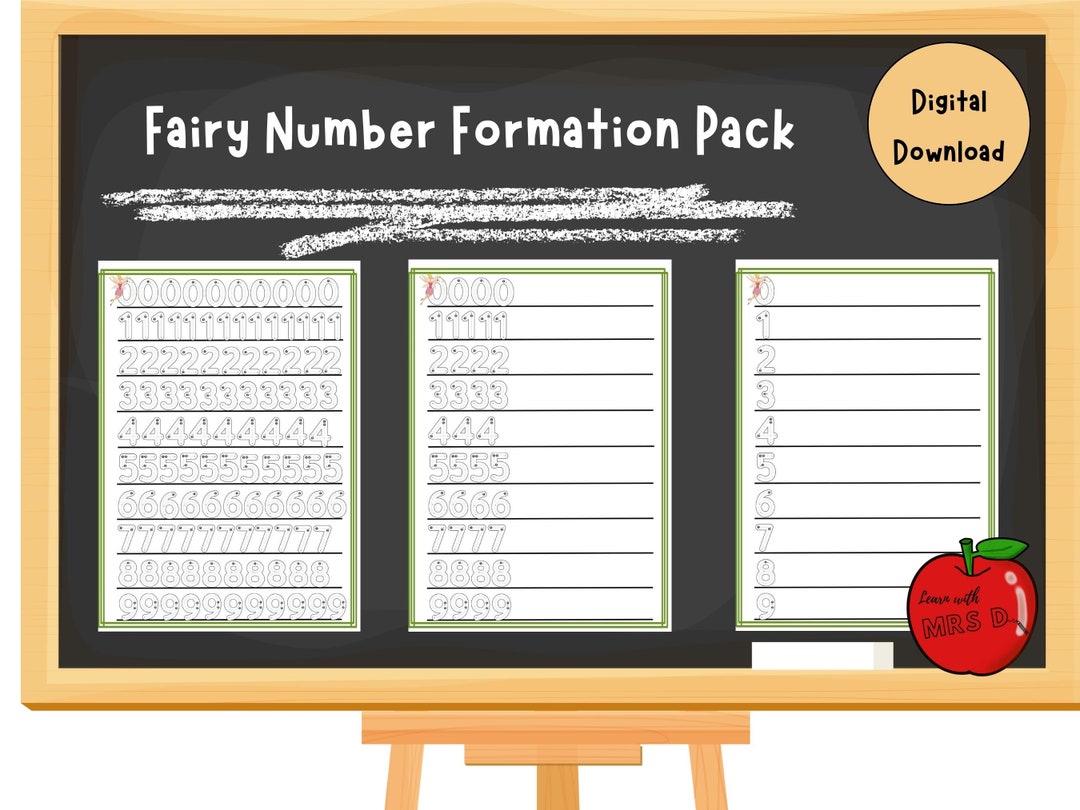 Fairy Themed Number Formation Pack - Etsy