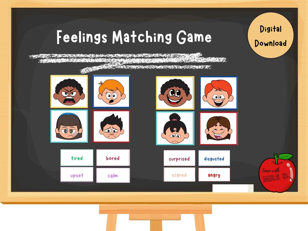 Feelings Matching Game Digital Download - Etsy