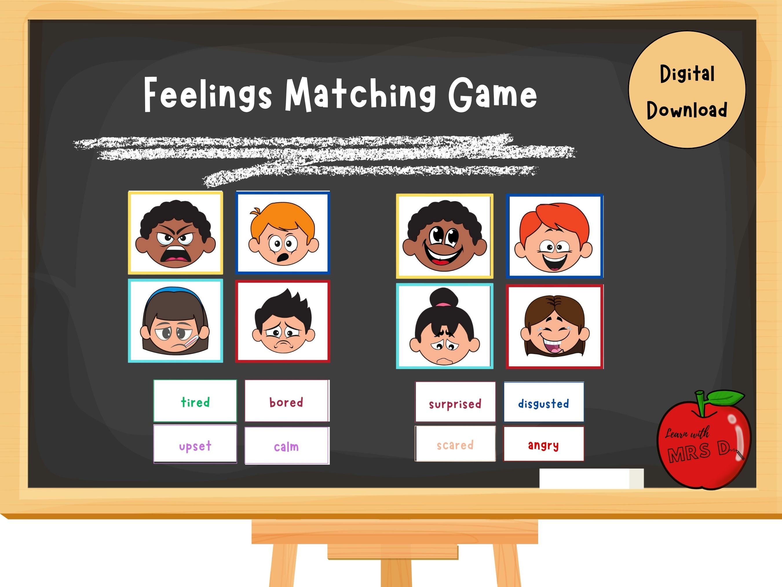Feelings Matching Game Digital Download - Etsy UK