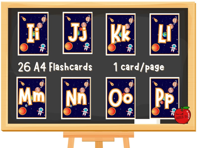 Solar System Alphabet Posters/ Flashcards Digital Download - Etsy